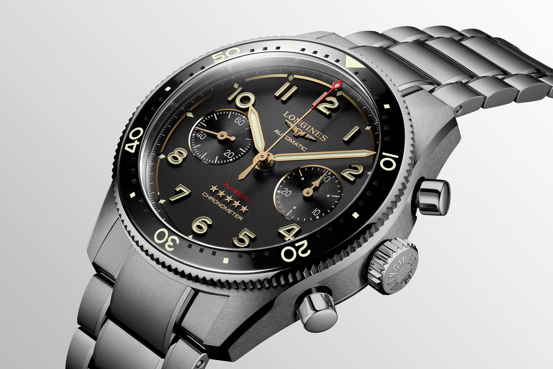 Longines Spirit Flyback Chronograph In Titanium